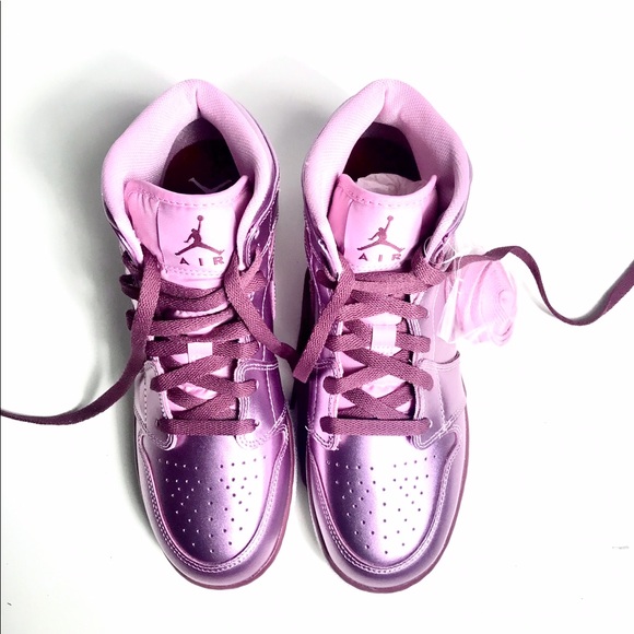Jordan | Shoes | Just In Air Jordan Mid Metallic Pink Rose Gs | Poshmark